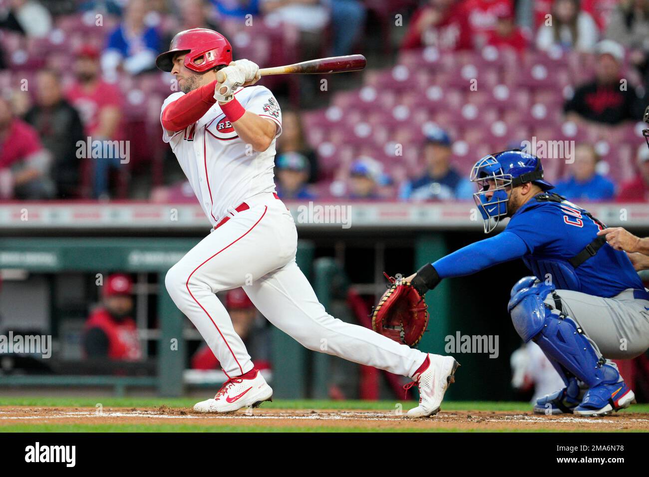 Cincinnati Reds' Kyle Farmer plays during a baseball game against the ...