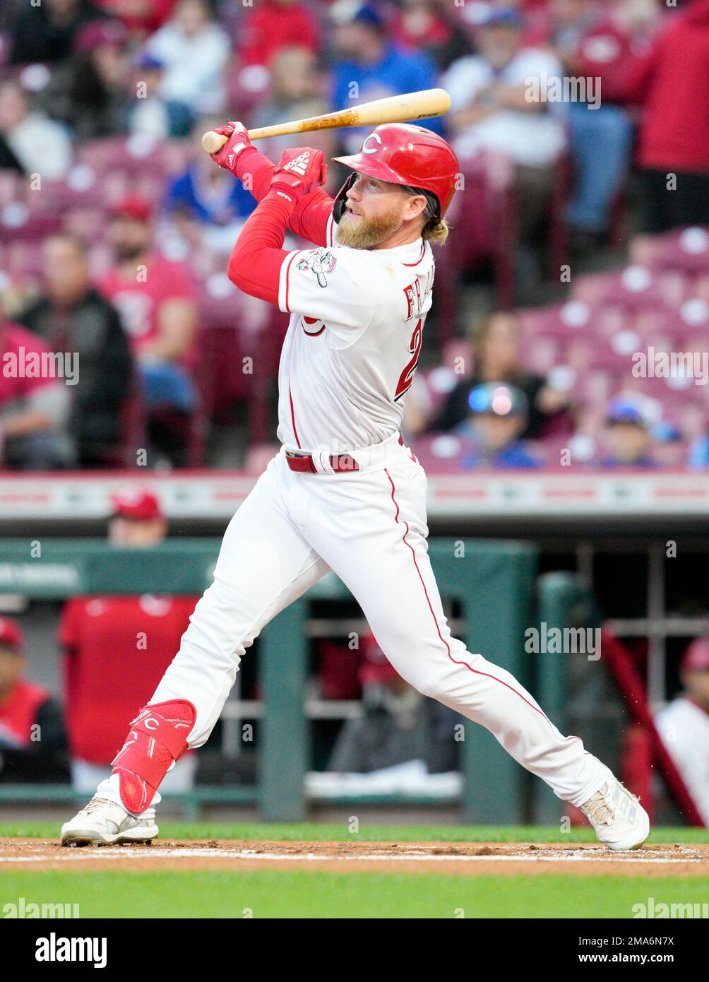 Cincinnati Reds' Jake Fraley plays during a baseball game against the ...