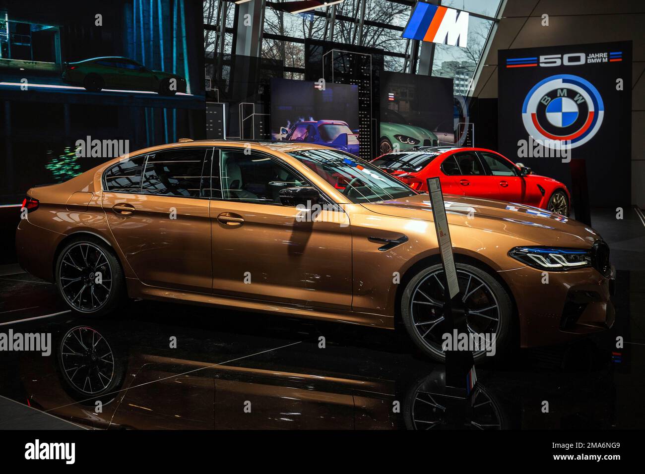 Exhibition at BMW Welt, BMW M, Munich, Bavaria, Germany Stock Photo - Alamy