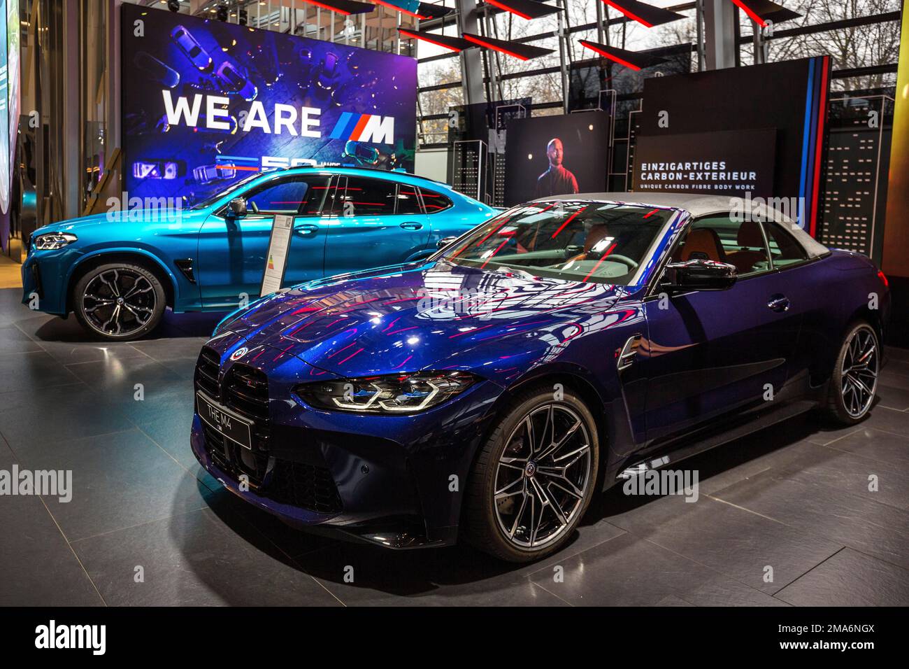 Exhibition at BMW Welt, BMW M, Munich, Bavaria, Germany Stock Photo - Alamy