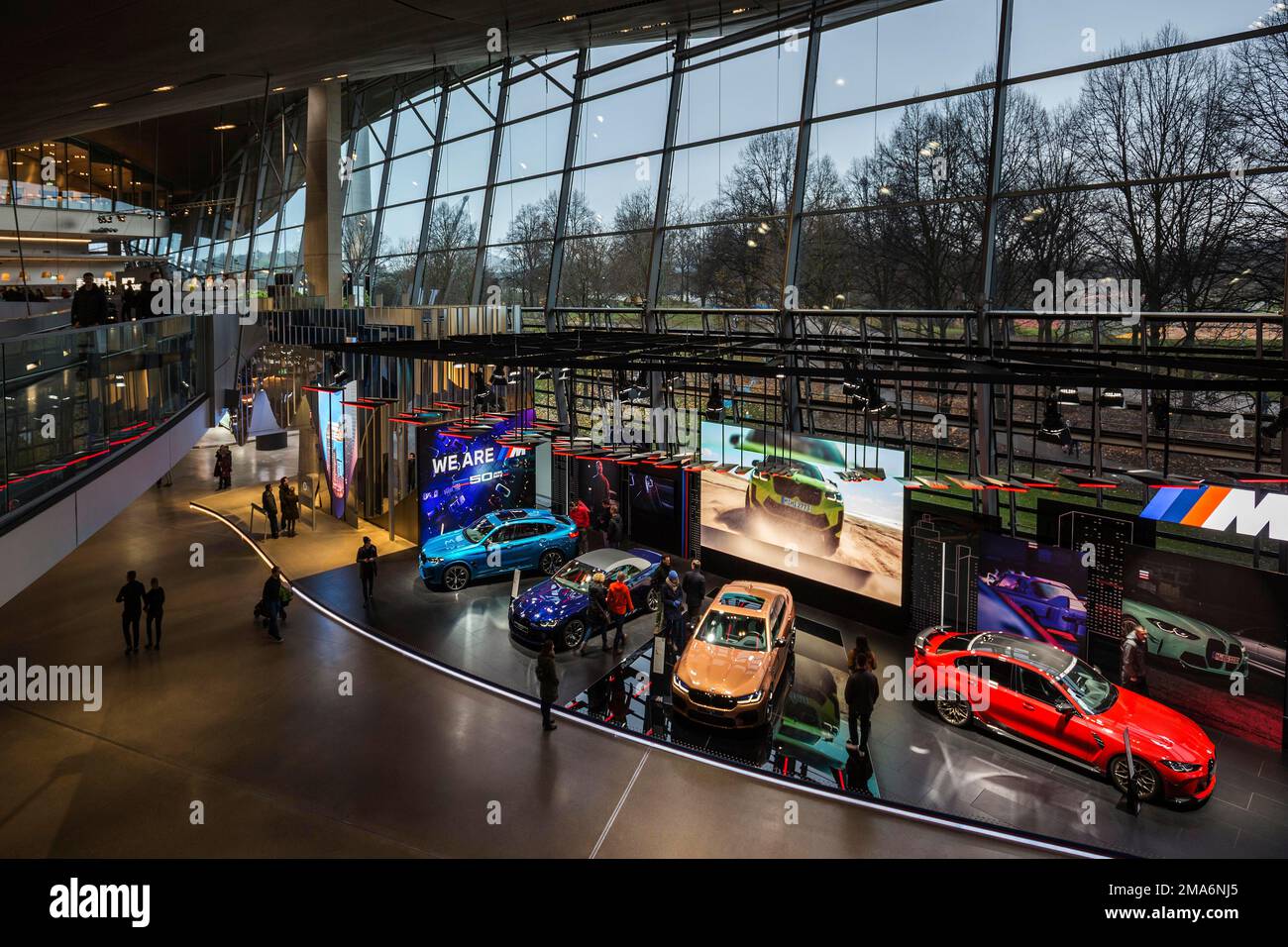 Exhibition at BMW Welt, BMW M, Munich, Bavaria, Germany Stock Photo - Alamy