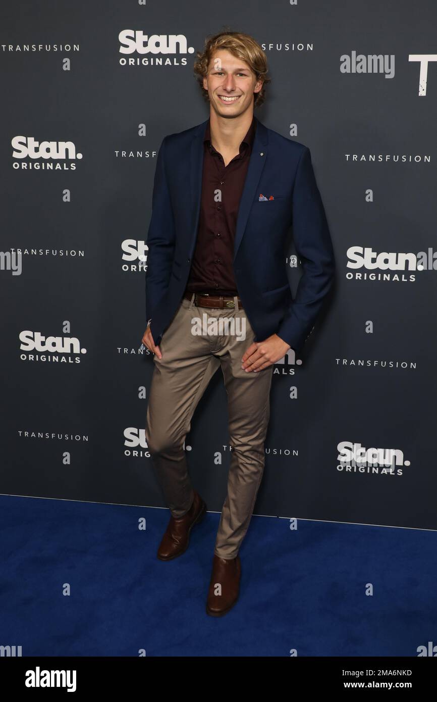 Sydney, Australia. 19th January 2023. Sam Fricker arrives on the red ...