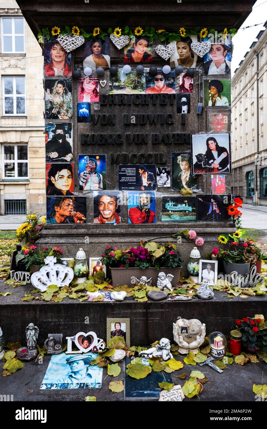 Memorial of Michael Jackson at the monument of Orlando di Lasso ...