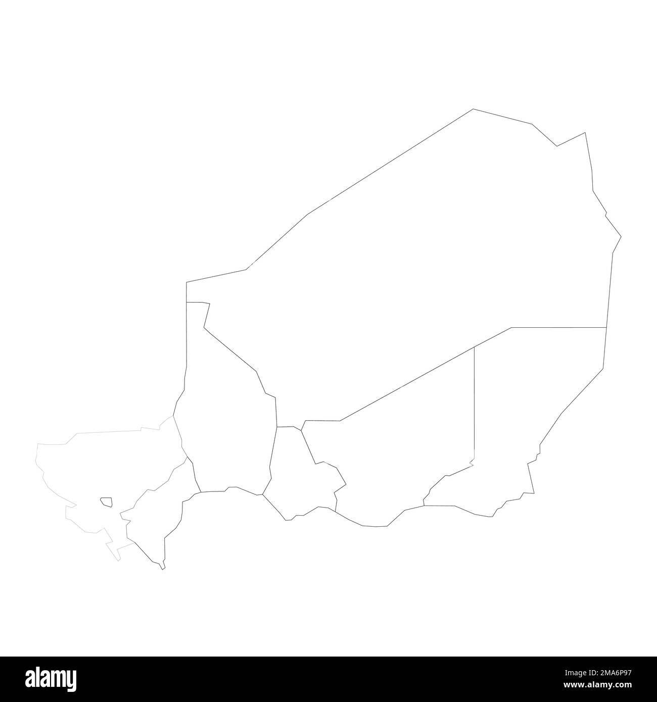 Niger political map of administrative divisions Stock Vector Image ...