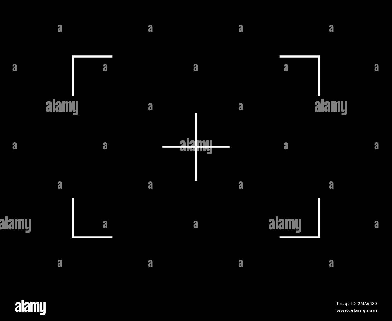Simple line vector target aim, focus icon, camera frame or photo ...