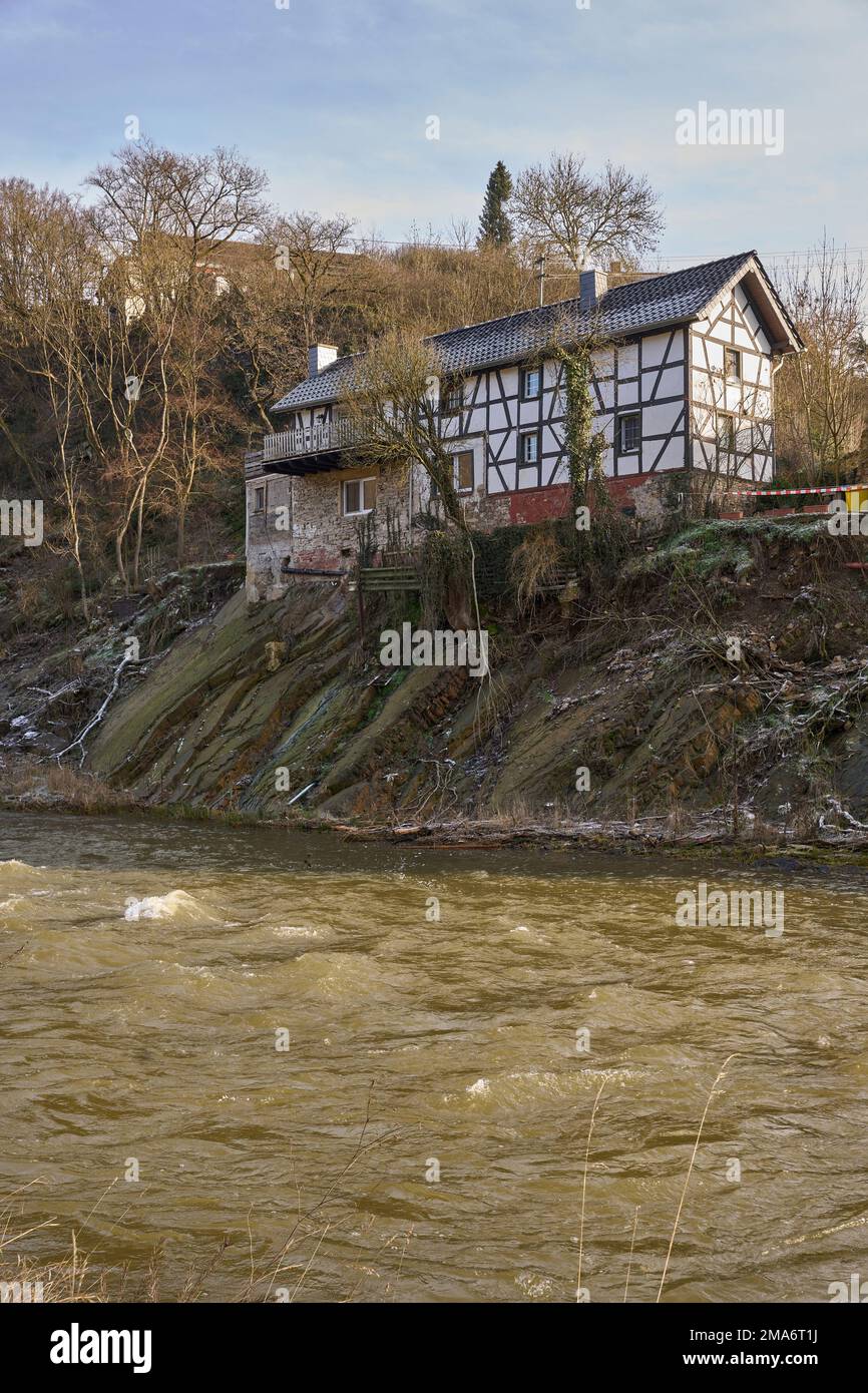 Schuld, Germany. 18th Jan, 2023. In numerous places in the Ahr valley ...