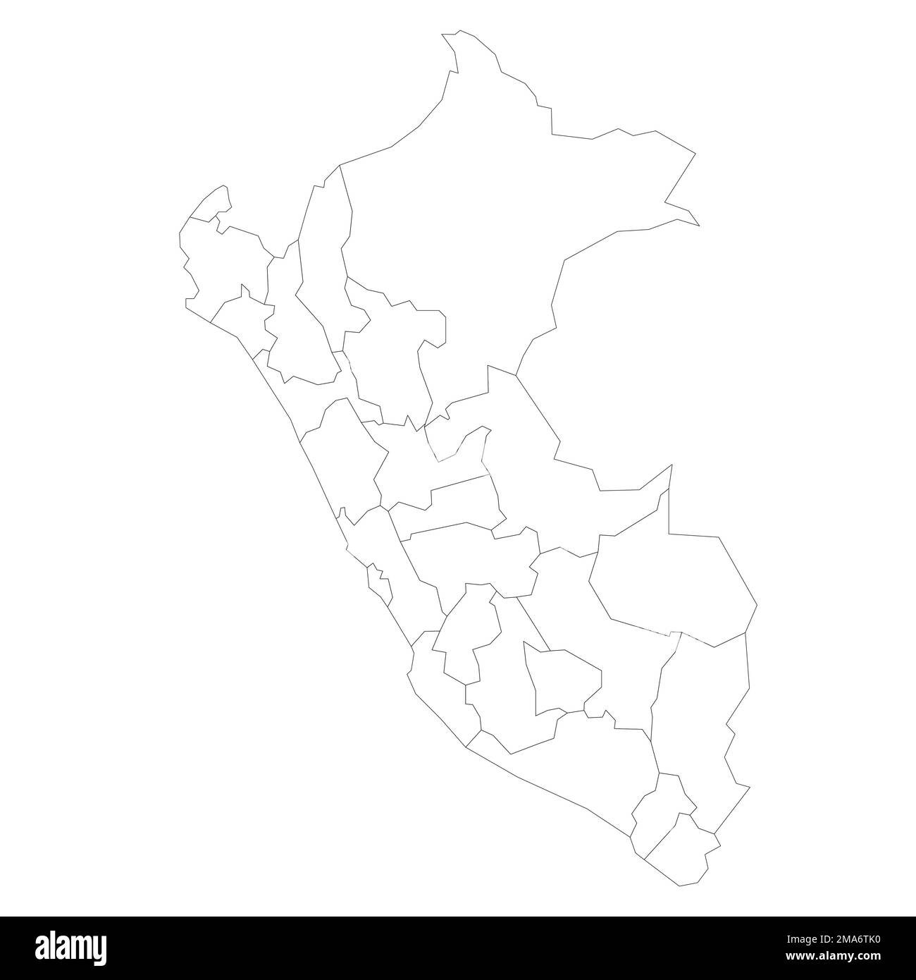 Peru political map of administrative divisions Stock Vector Image & Art ...