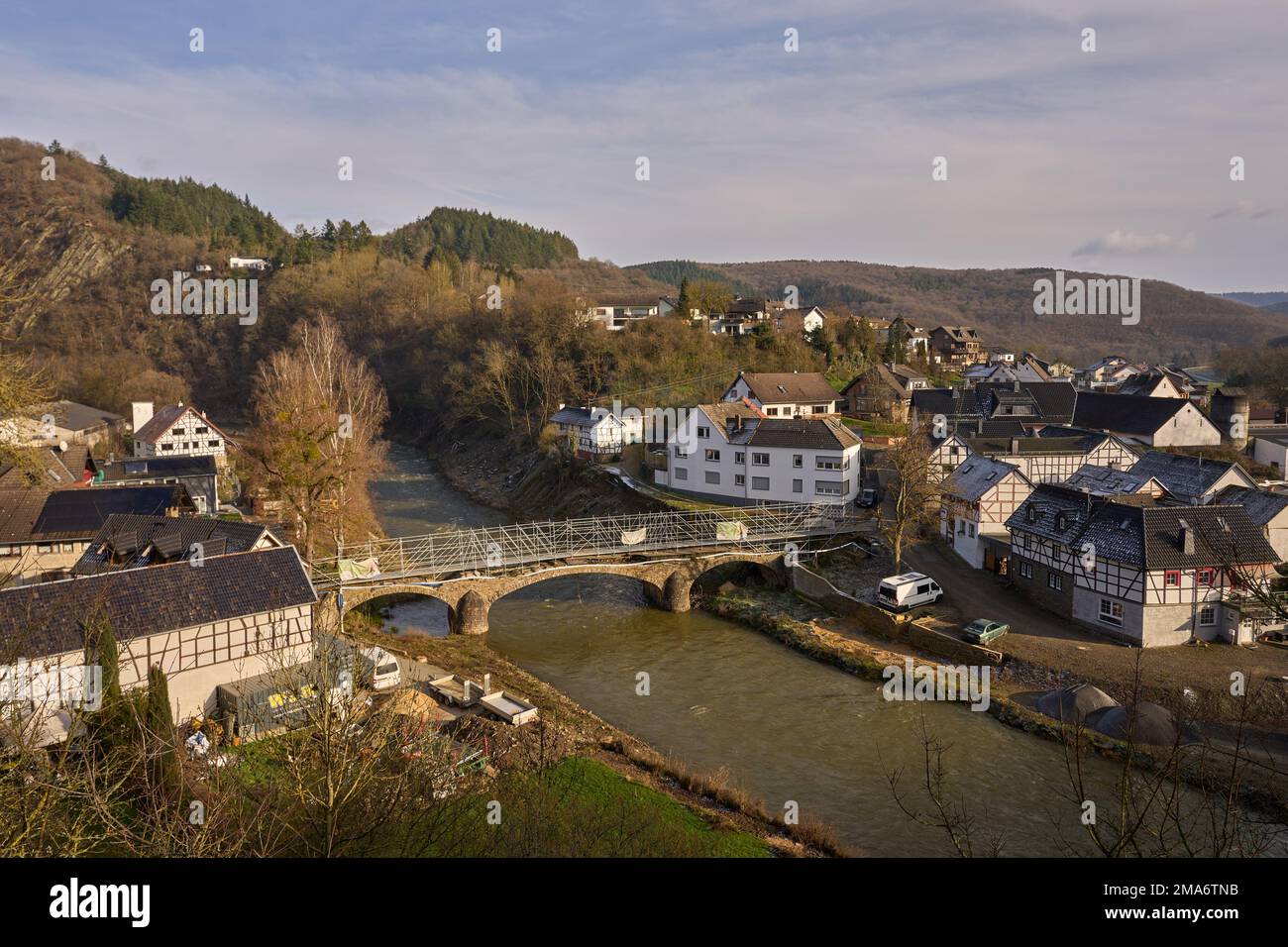 Schuld, Germany. 18th Jan, 2023. In numerous places in the Ahr valley ...