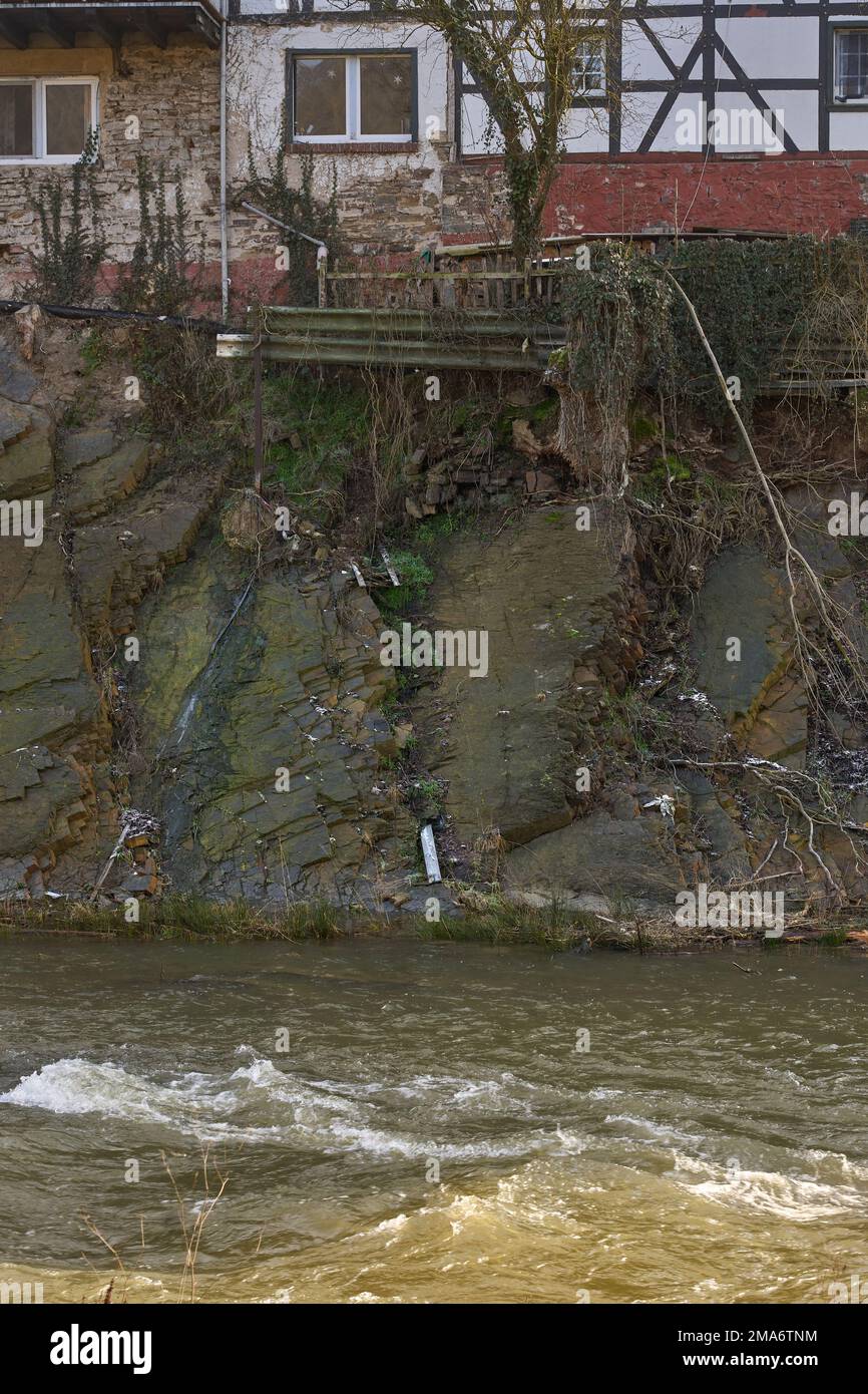 Schuld, Germany. 18th Jan, 2023. In numerous places in the Ahr valley ...