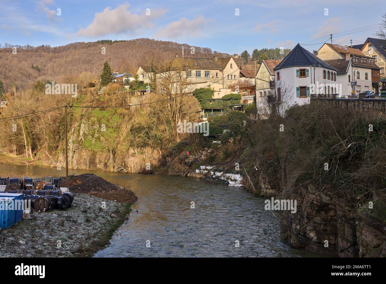 Schuld, Germany. 18th Jan, 2023. In numerous places in the Ahr valley ...