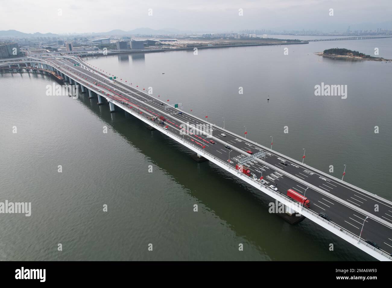 Aerial photo shows Xiang'an Bridge in Xiamen City, southeast China's ...