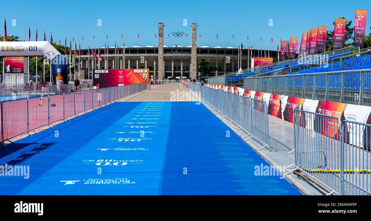 Olympiastadion Berlin, preparations for the 2022 Finals event in the ...