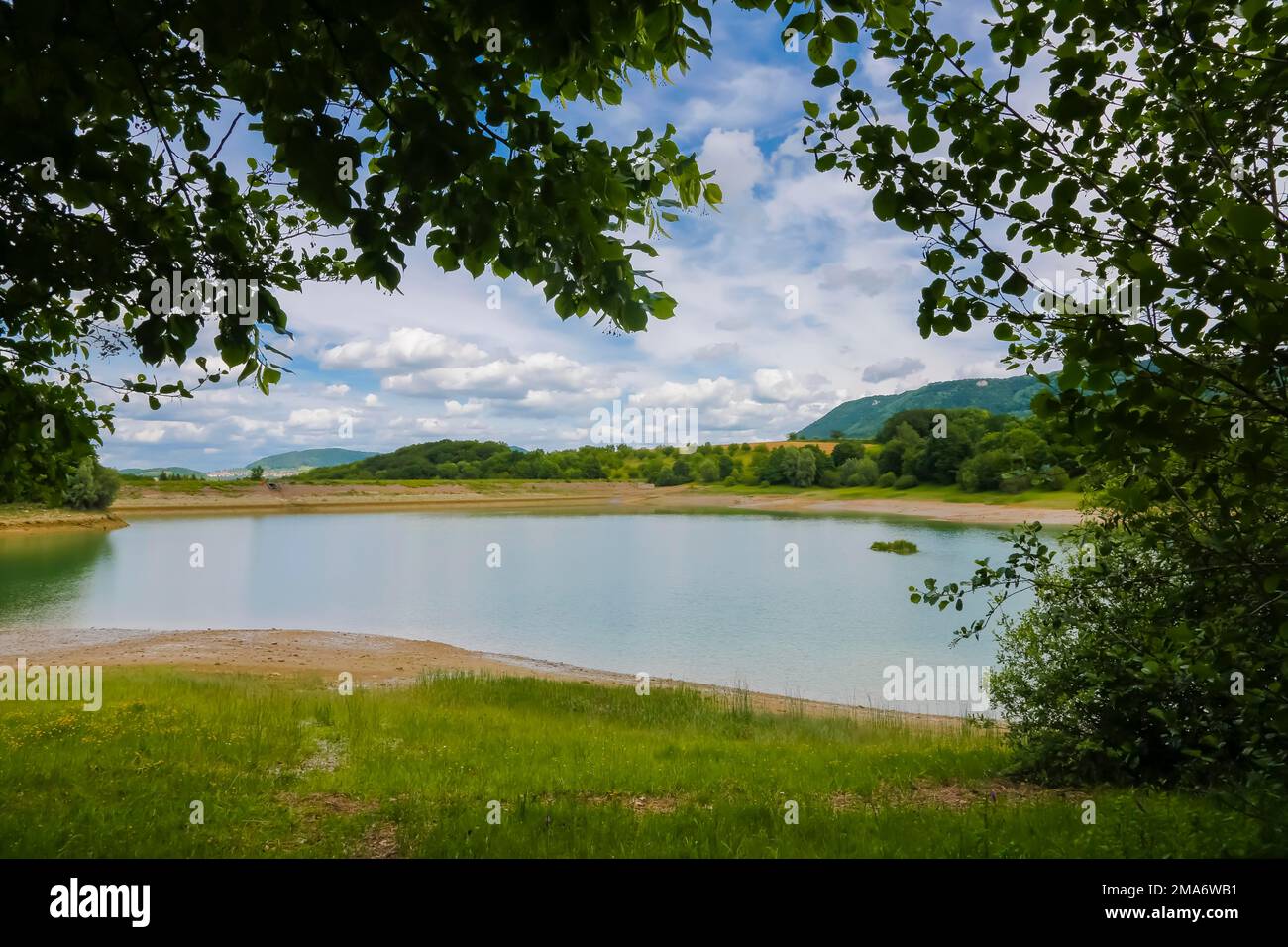 Glems reservoir circular path, lower basin in the Brown Jura, renewable ...