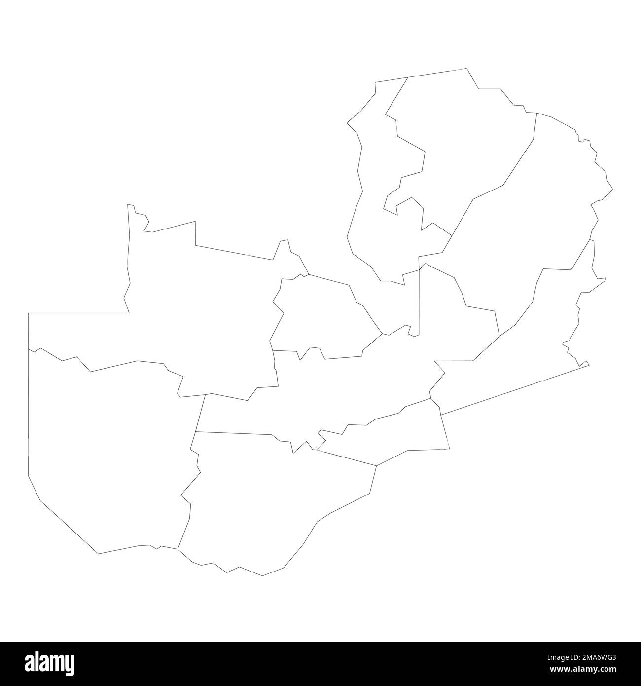 Zambia political map of administrative divisions Stock Vector Image ...