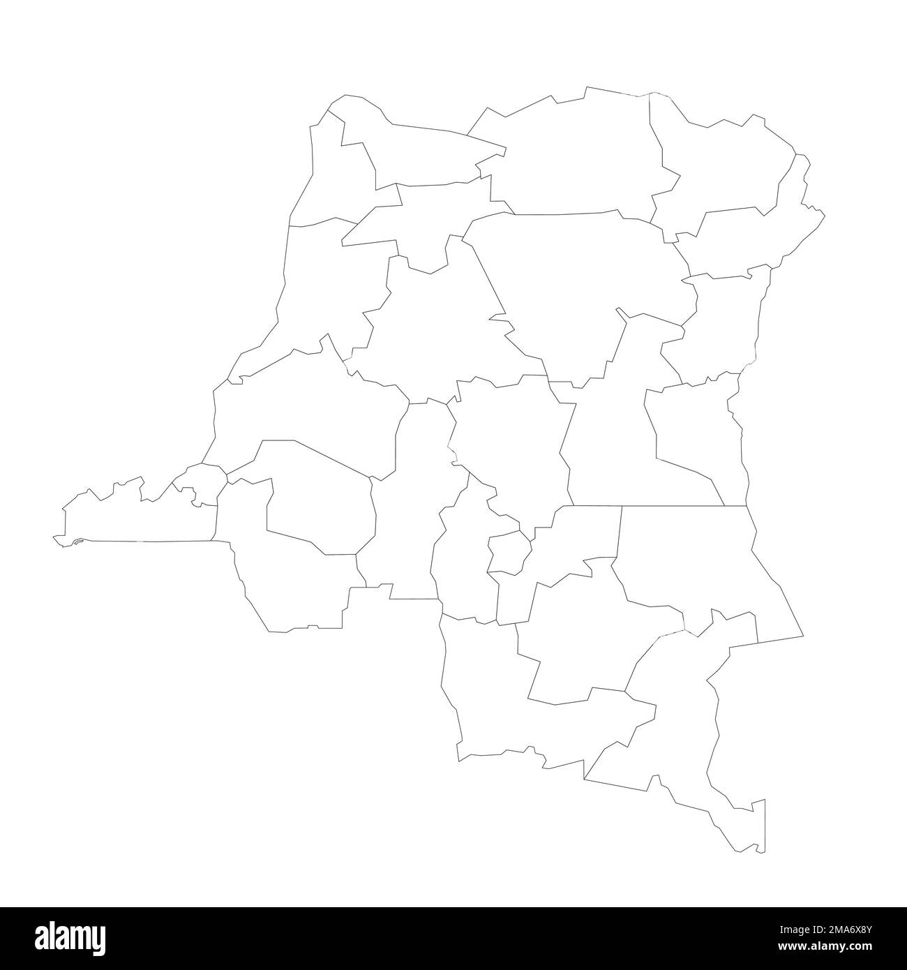 Democratic Republic of the Congo political map of administrative ...
