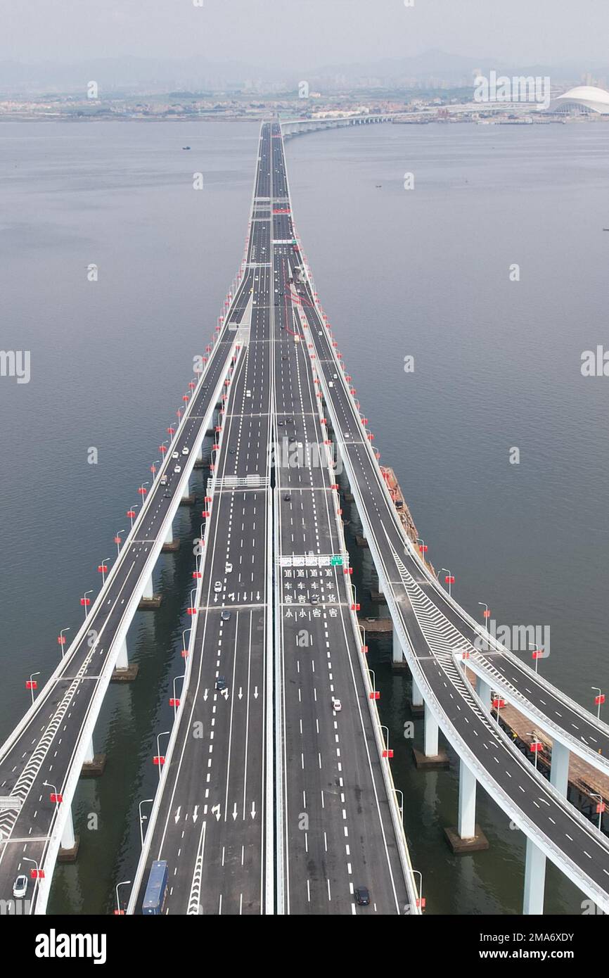 Aerial photo shows Xiang'an Bridge in Xiamen City, southeast China's ...