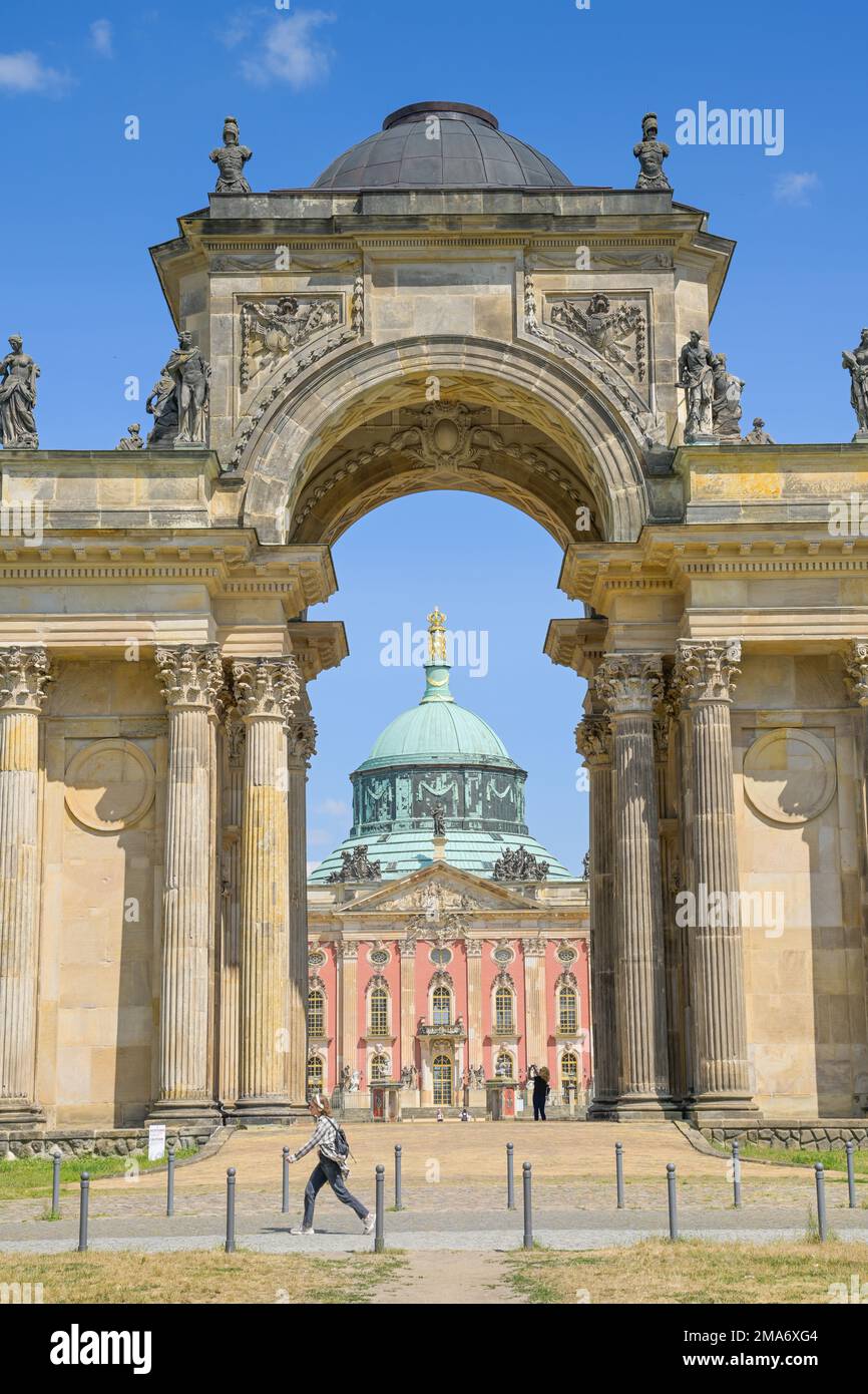 Triumphal Gate with Colonnades at the Communs, Park Sanssouci, Potsdam ...