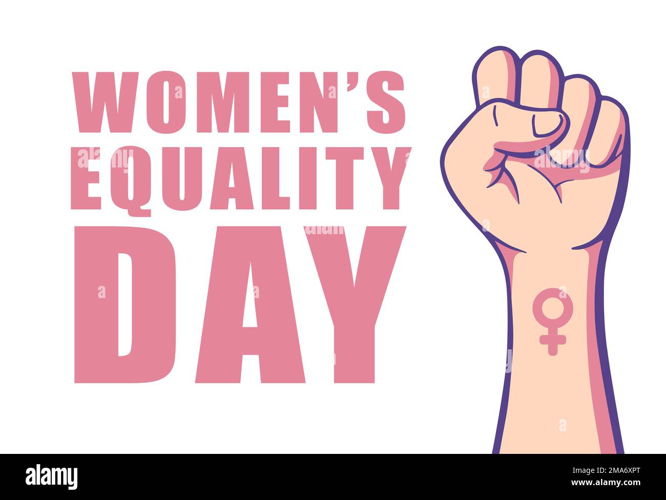 Womens Equality Day Background Poster Design Women Day Fist With Text