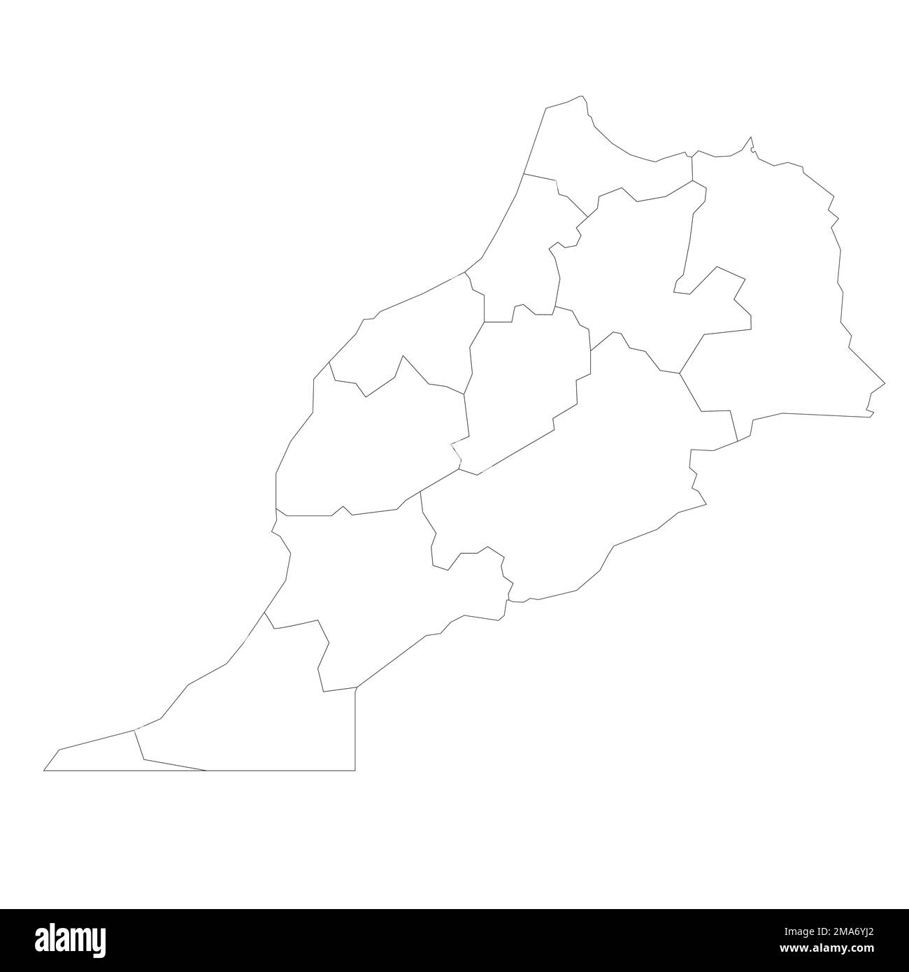 Morocco political map of administrative divisions Stock Vector Image ...