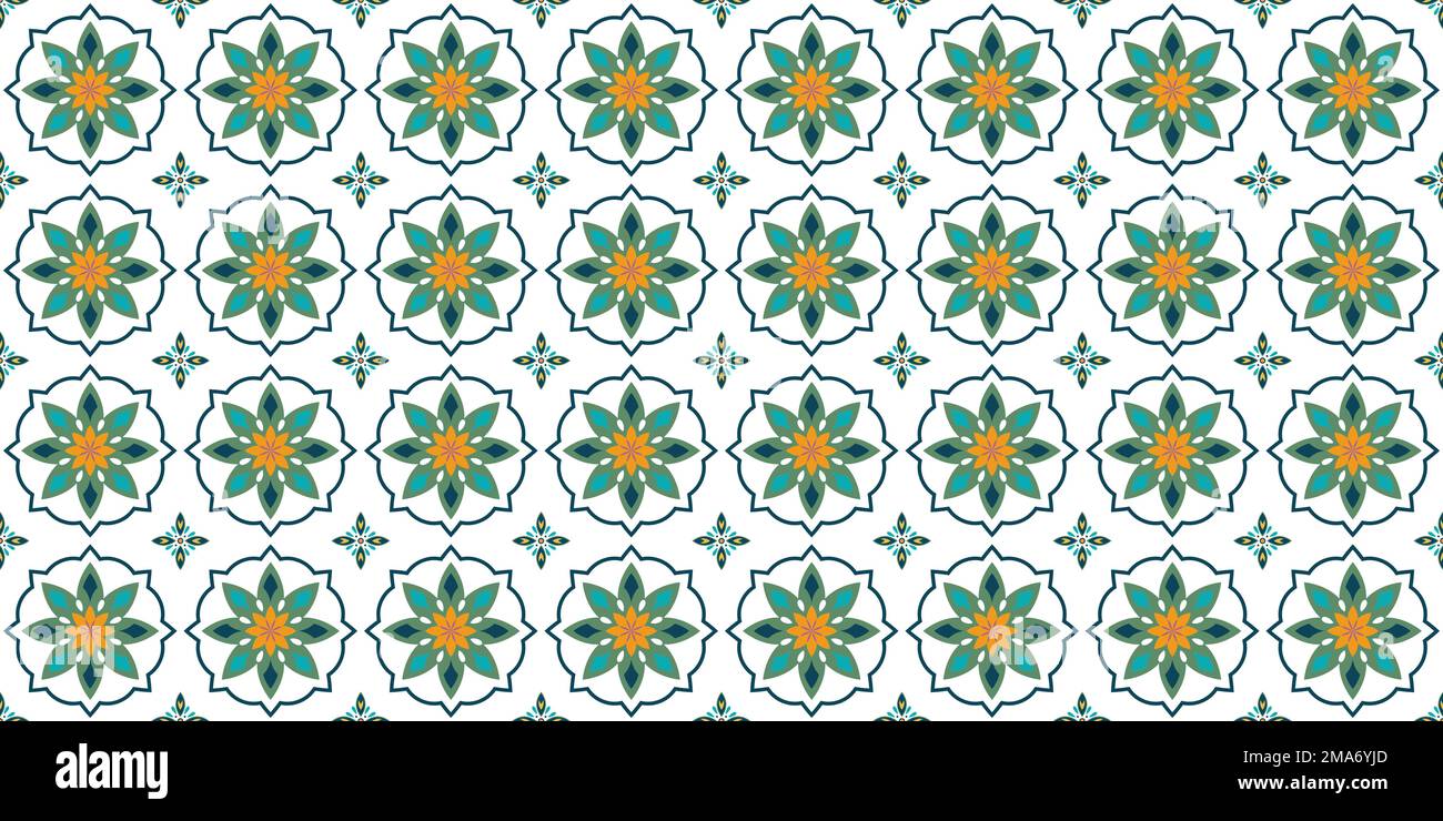 Seamless pattern for tile design. Ceramic tiled pattern. Floral ...