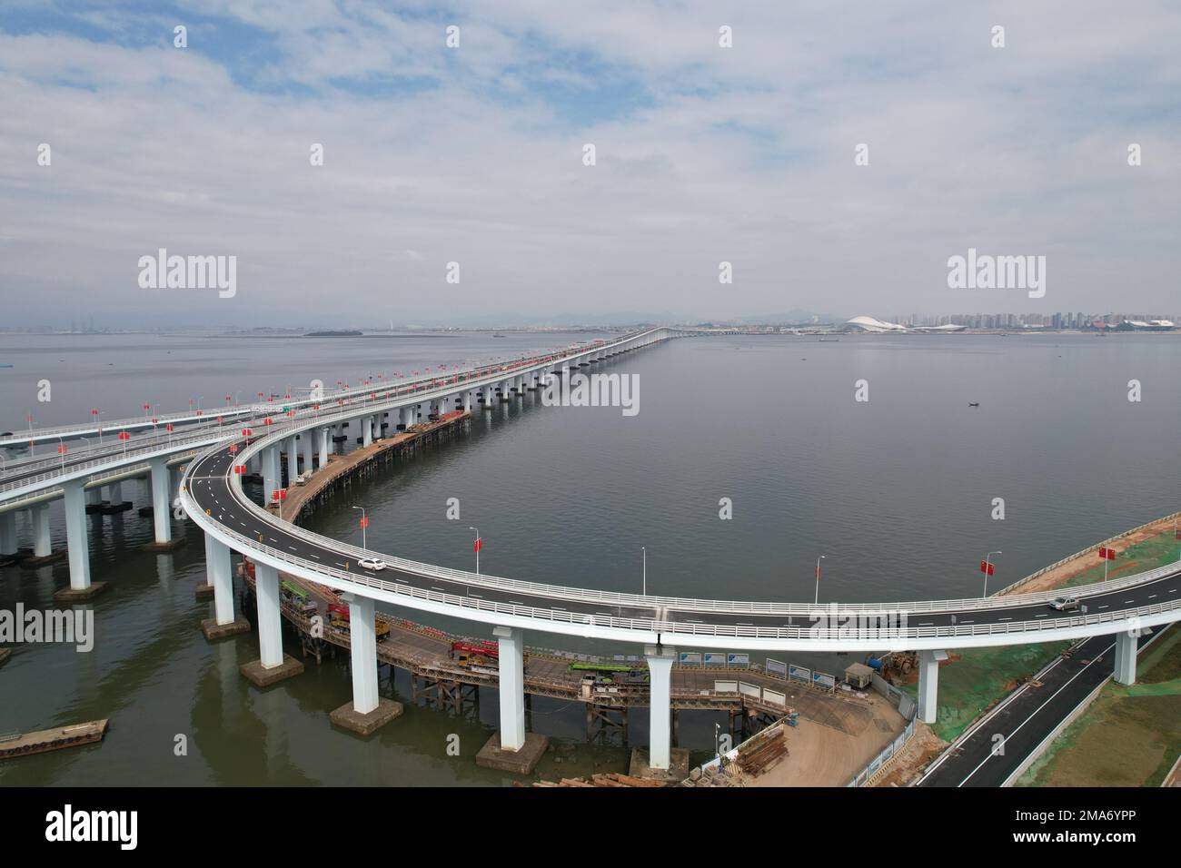 Aerial photo shows Xiang'an Bridge in Xiamen City, southeast China's ...