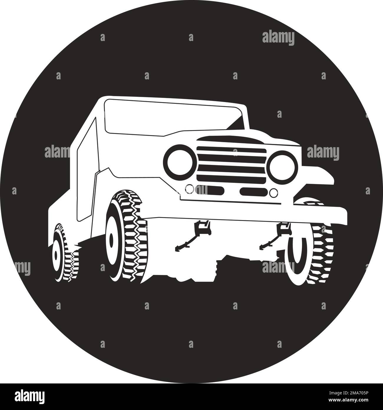 off-road suv car 4x4 icon vector illustration template design Stock ...