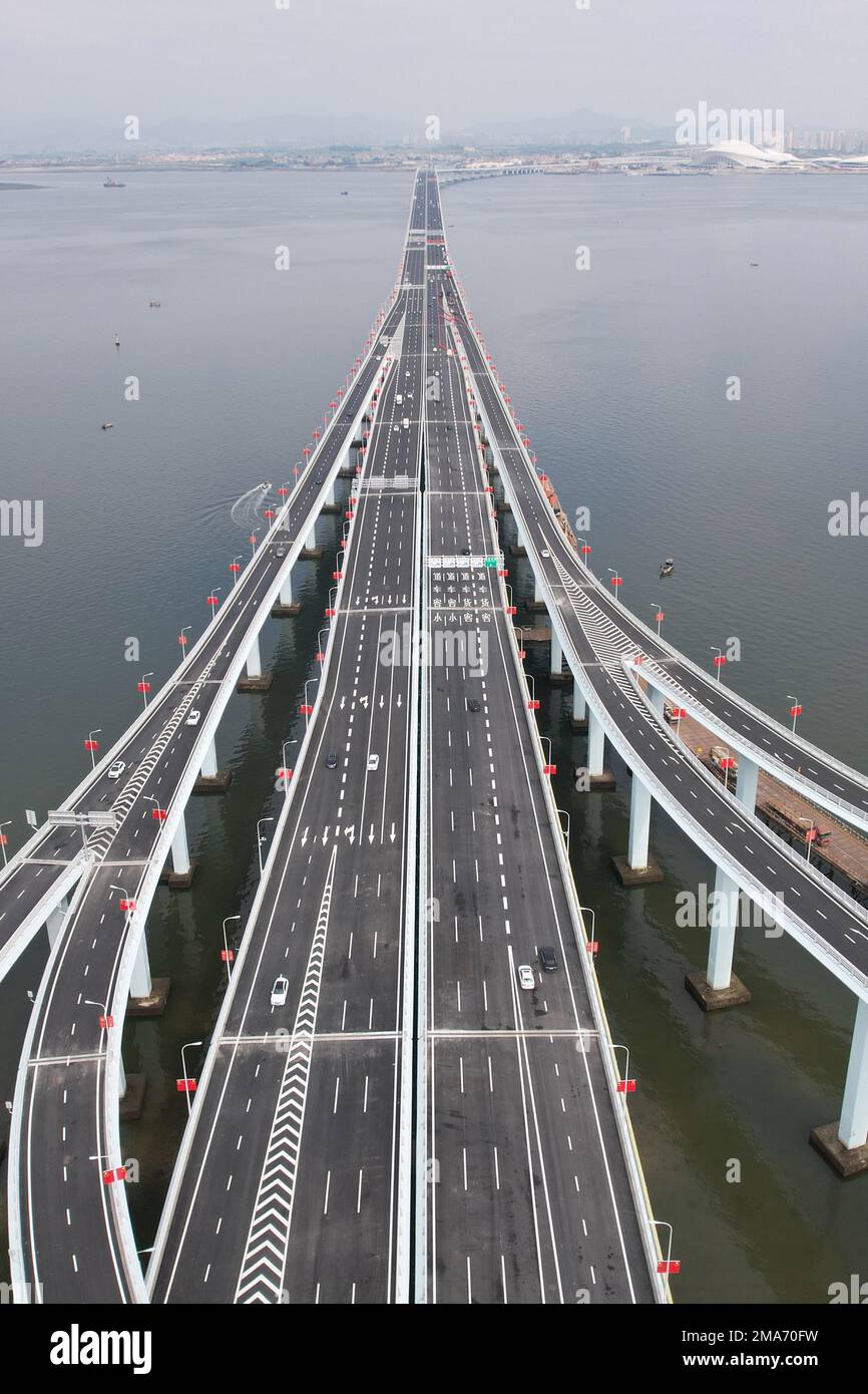 Aerial photo shows Xiang'an Bridge in Xiamen City, southeast China's ...