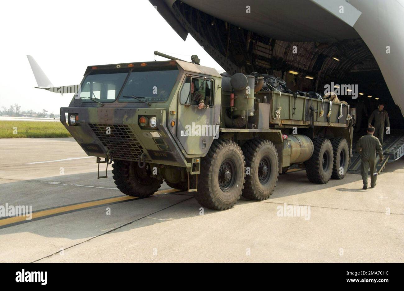 Equipment for the US Army (USA) 82nd Airborne Division (AD) arrives on ...