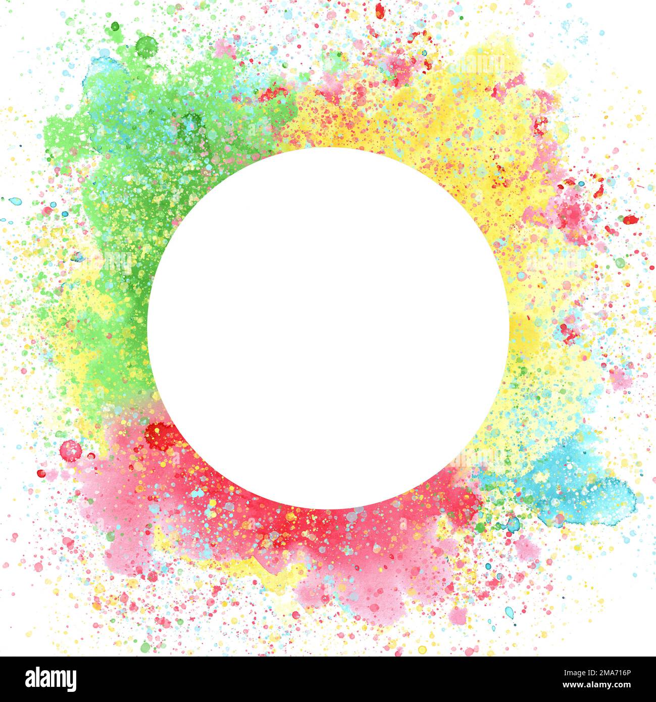 Watercolor round frame hi-res stock photography and images - Alamy