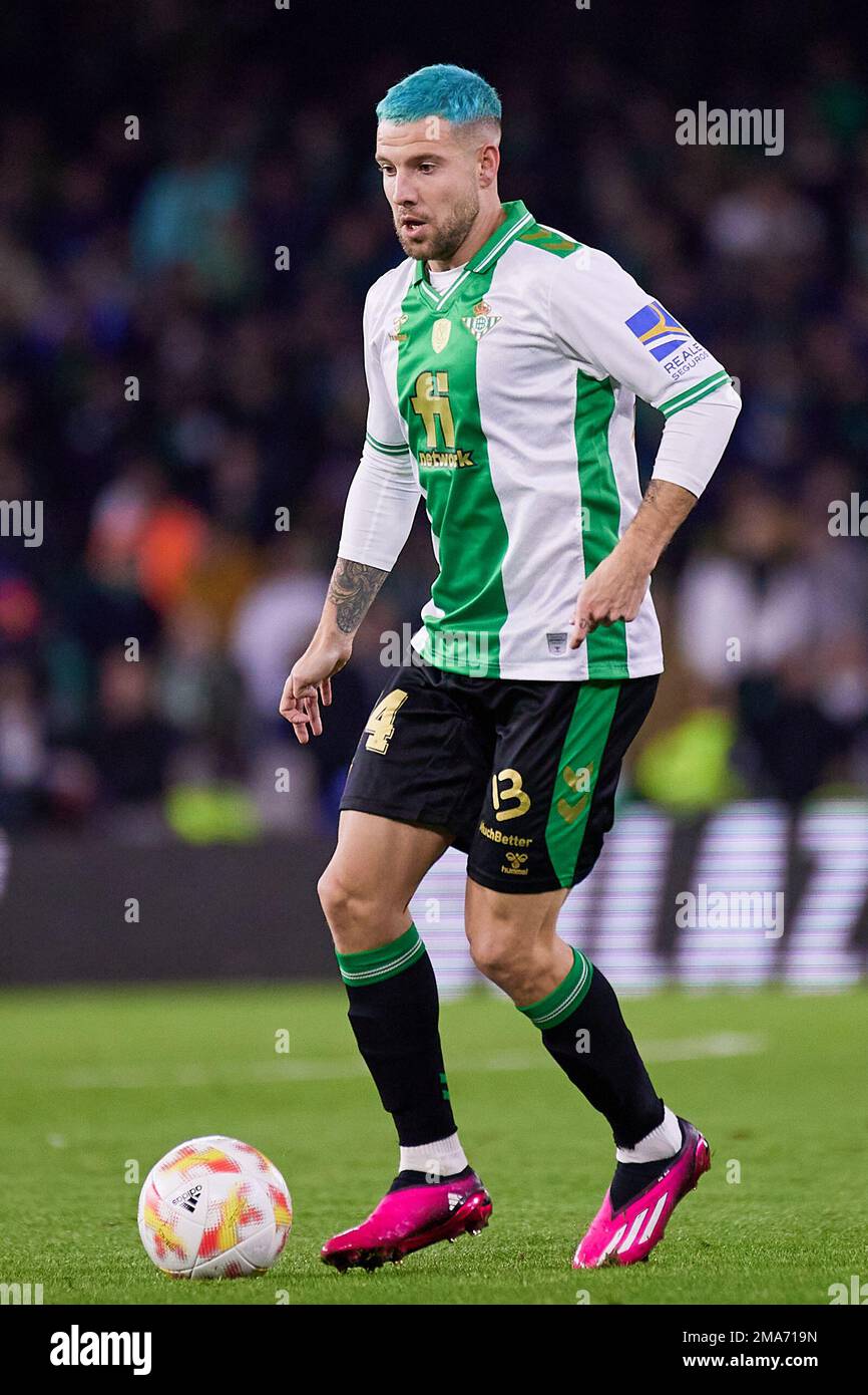Seville, Spain. 18th, January 2023. Aitor Ruibal (24) of Real Betis ...