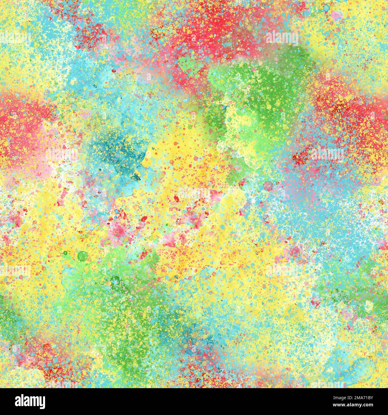 Hand-drawn watercolor background: green, blue, yellow and magenta ...