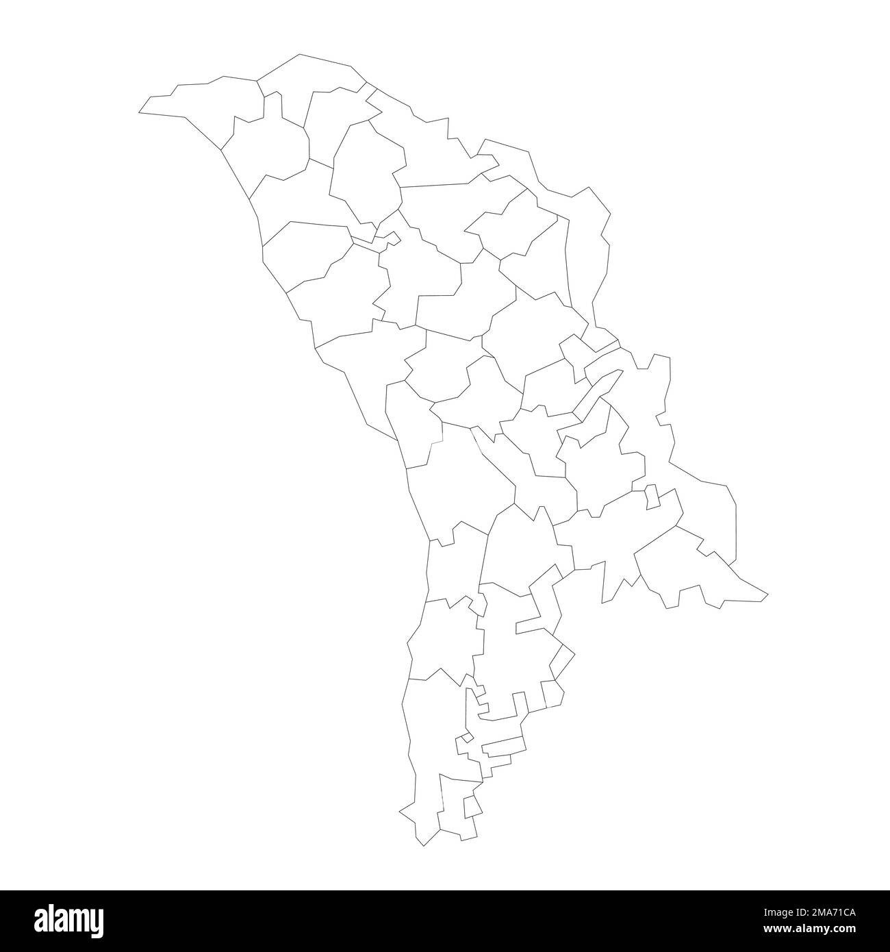 Moldova political map of administrative divisions Stock Vector Image ...