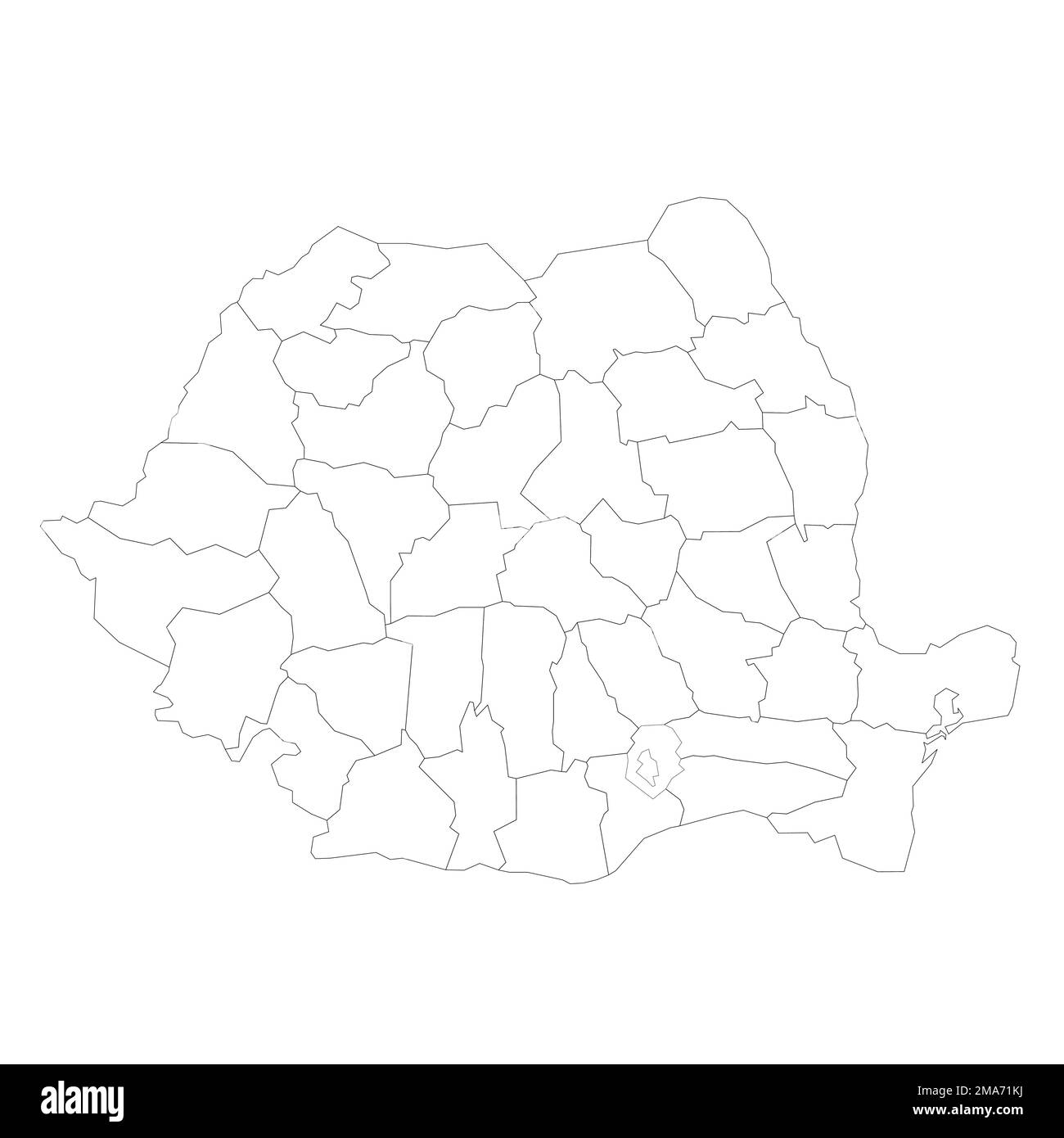Romania political map of administrative divisions Stock Vector Image ...