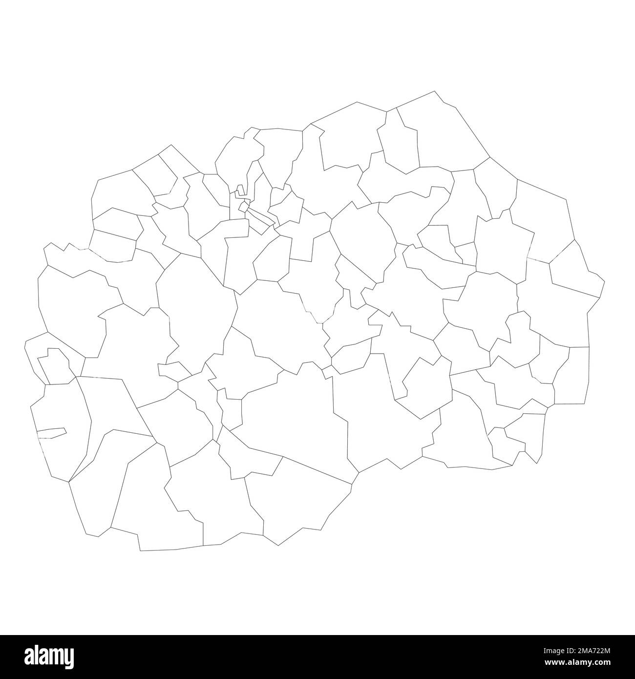 North Macedonia political map of administrative divisions Stock Vector ...