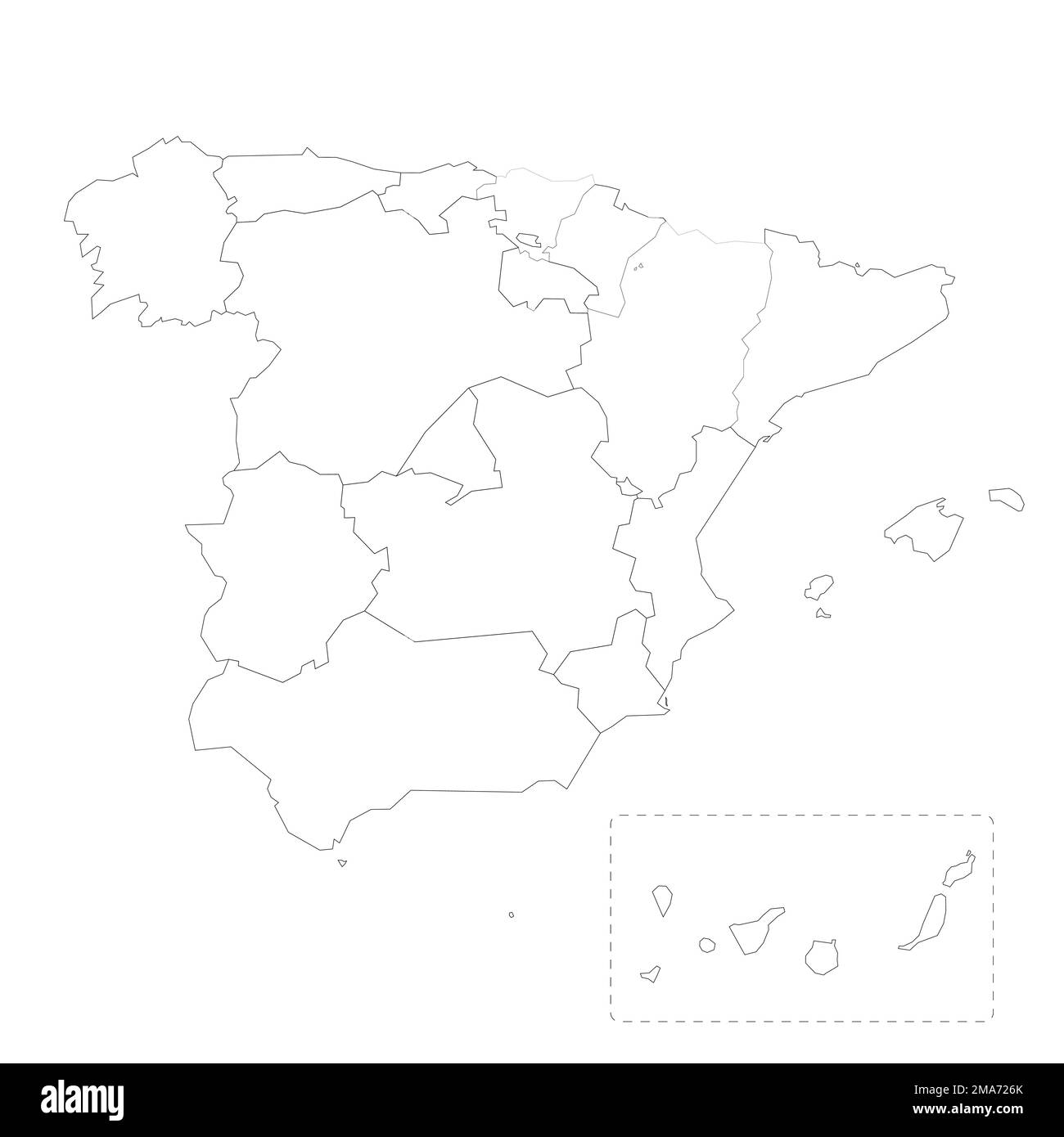 Spain political map of administrative divisions Stock Vector Image ...