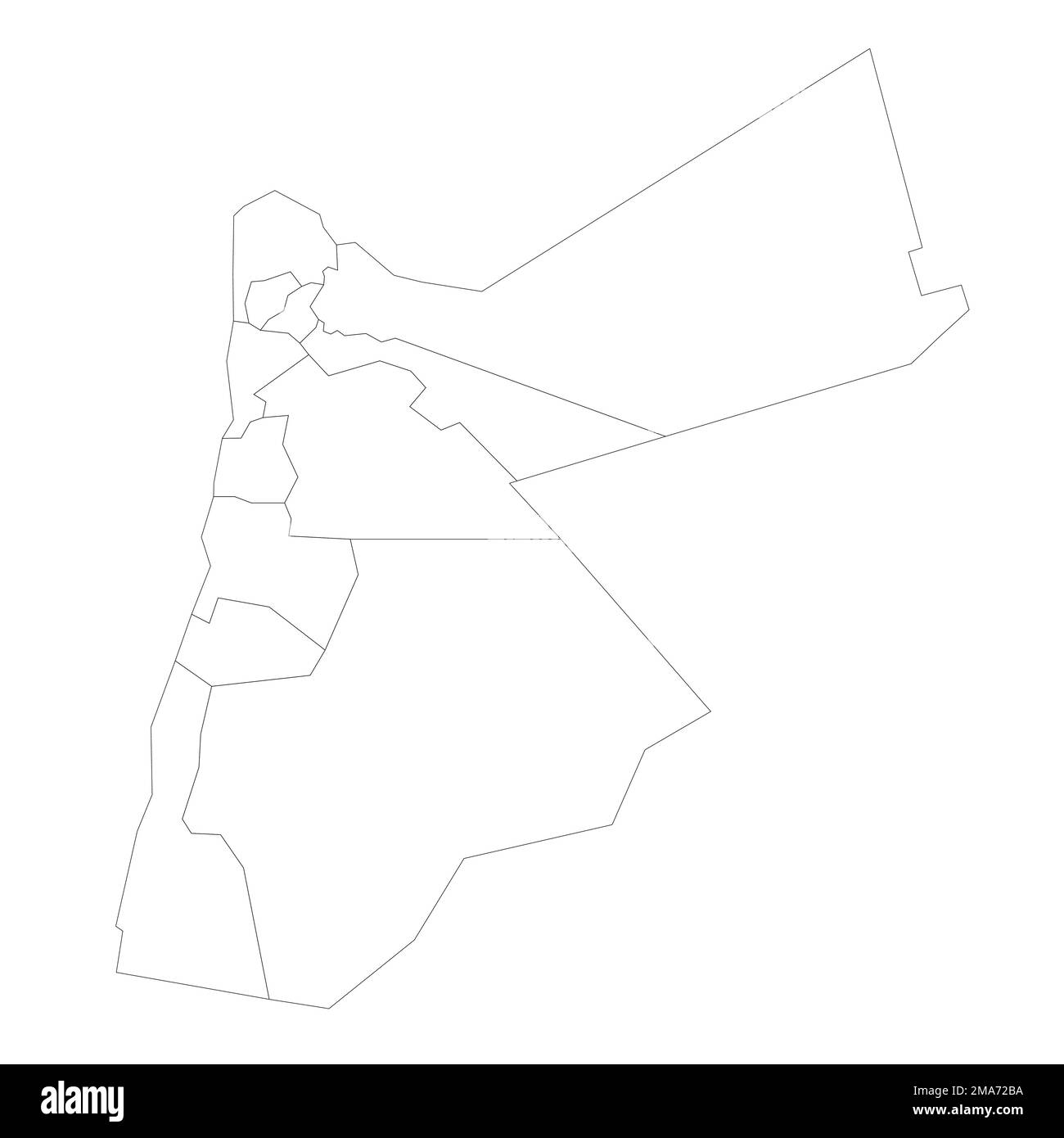 Jordan political map of administrative divisions Stock Vector Image ...