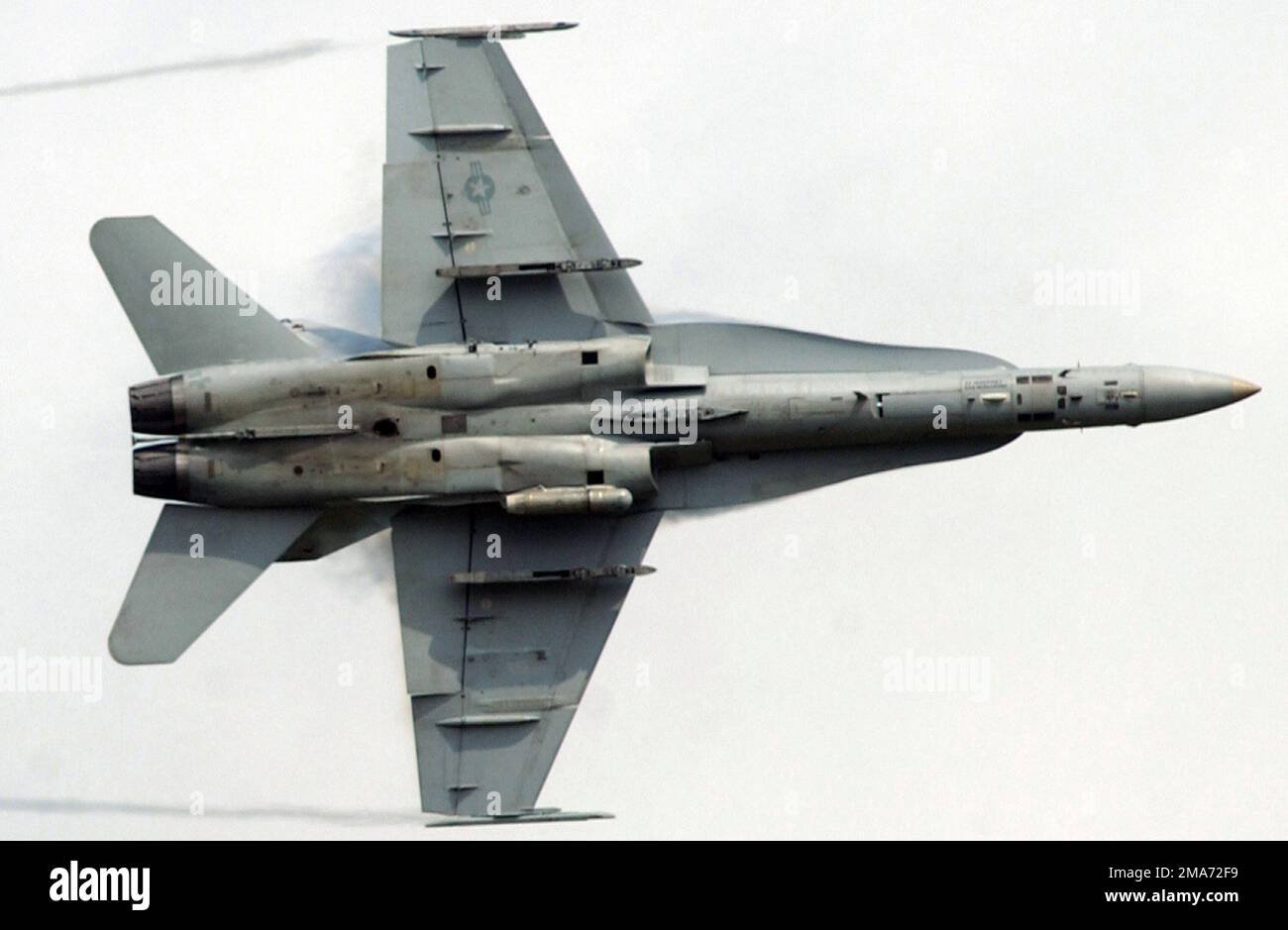 A US Marine Corps (USMC) F/A-18C, Strike Fighter Squadron 195 (VFA-195 ...