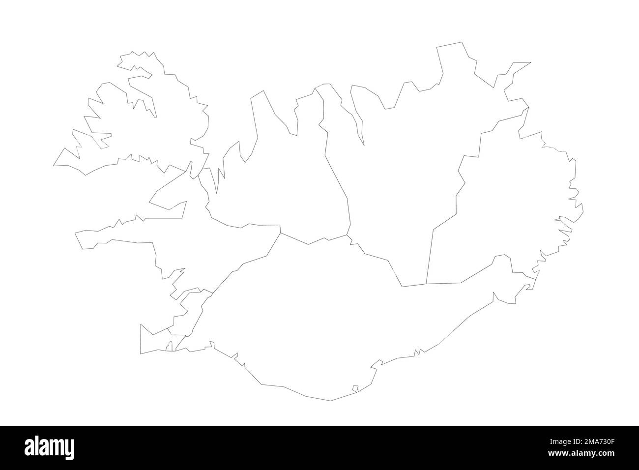 Iceland political map of administrative divisions Stock Vector Image ...