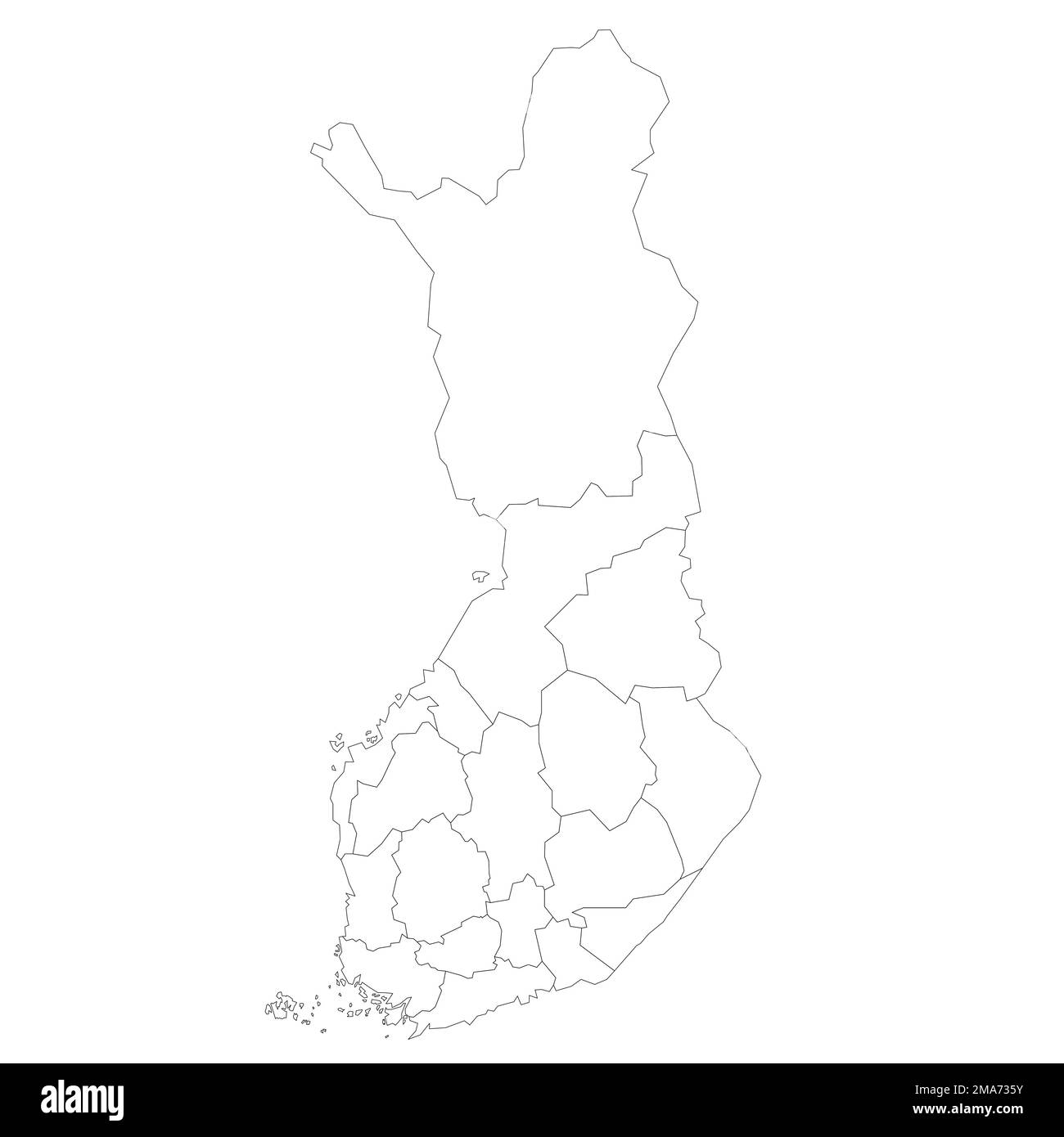 Finland political map of administrative divisions Stock Vector Image ...
