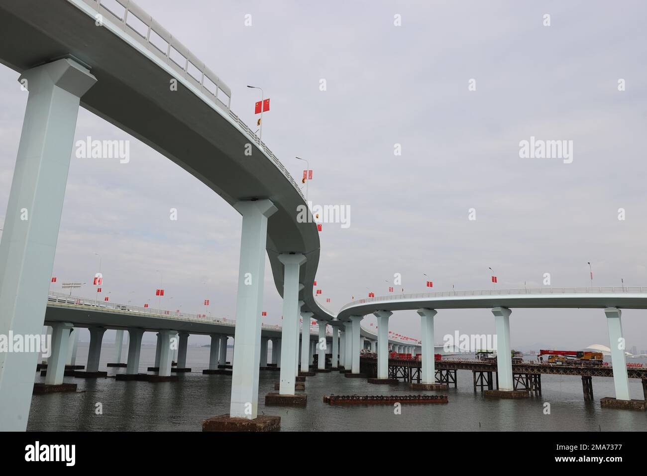 Aerial photo shows Xiang'an Bridge in Xiamen City, southeast China's ...
