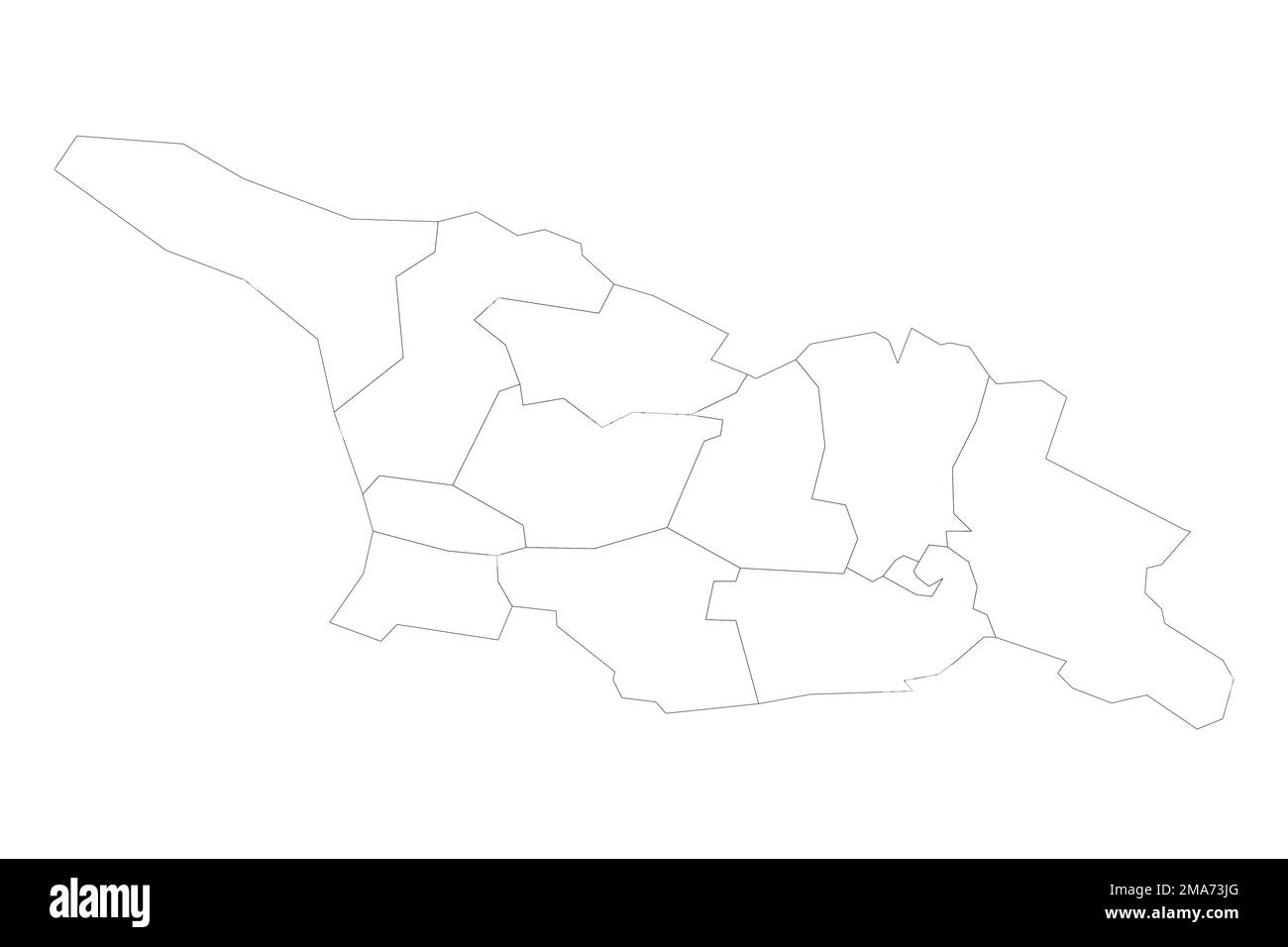 Georgia political map of administrative divisions Stock Vector Image ...