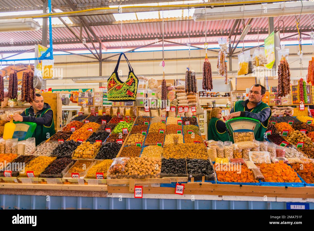 Kaliningrad Central Market, stalls, traders, food, nuts, dried fruit ...