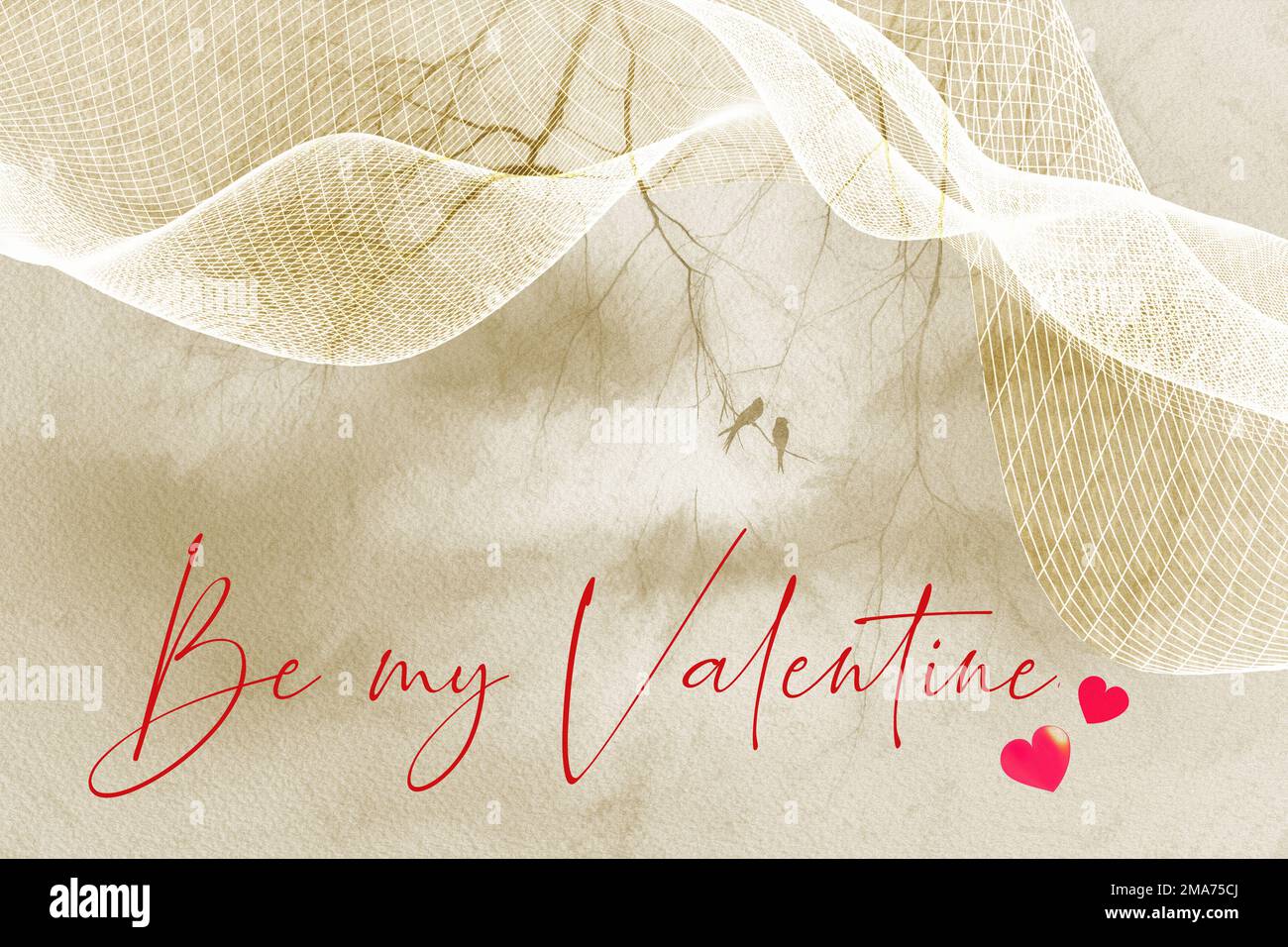 VALENTINE CARD DESIGN: Be my Valentine Stock Photo - Alamy