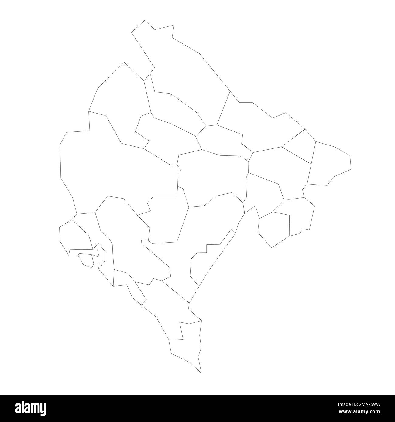 Montenegro political map of administrative divisions Stock Vector Image ...