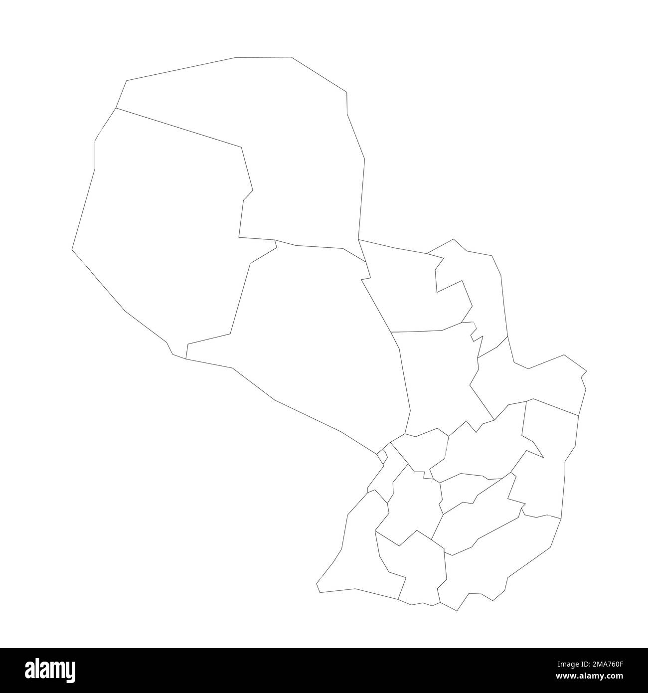 Paraguay political map of administrative divisions Stock Vector Image ...