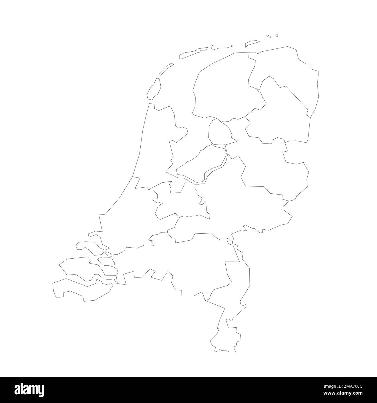 Netherlands political map of administrative divisions Stock Vector ...