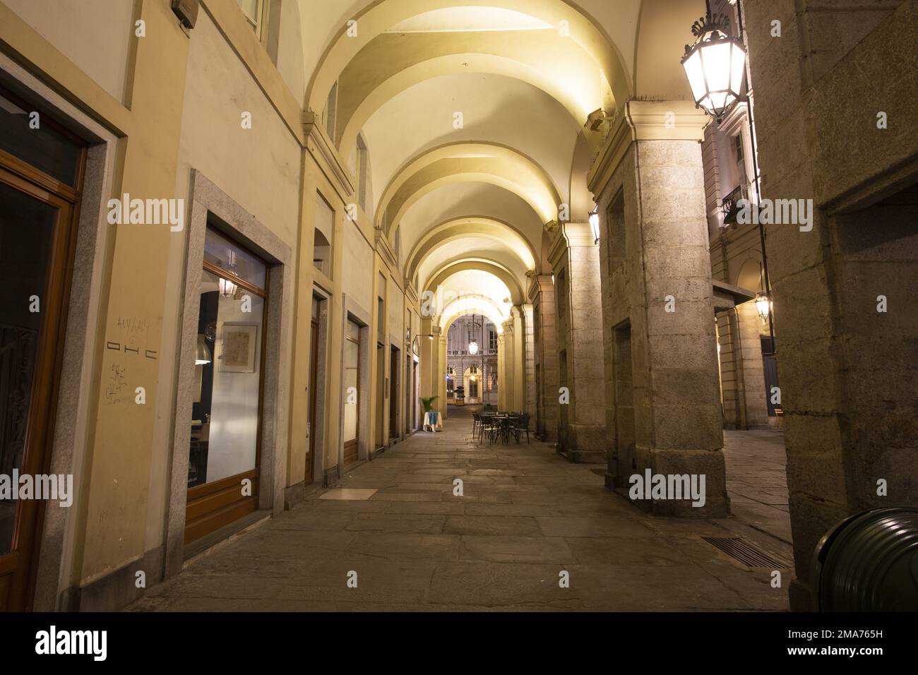 The town of Turin in Italy photographed at night Stock Photo - Alamy