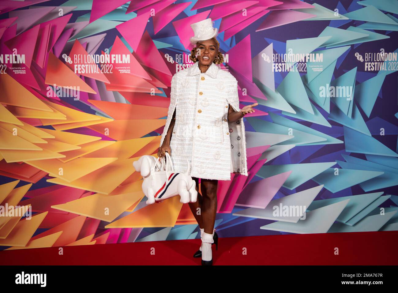 Janelle Monae poses for photographers upon arrival at the photo call for the film 'Glass Onion ...