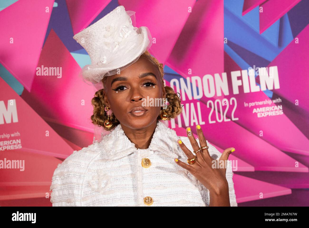 Janelle Monae poses for photographers upon arrival at the photo call for the film 'Glass Onion ...