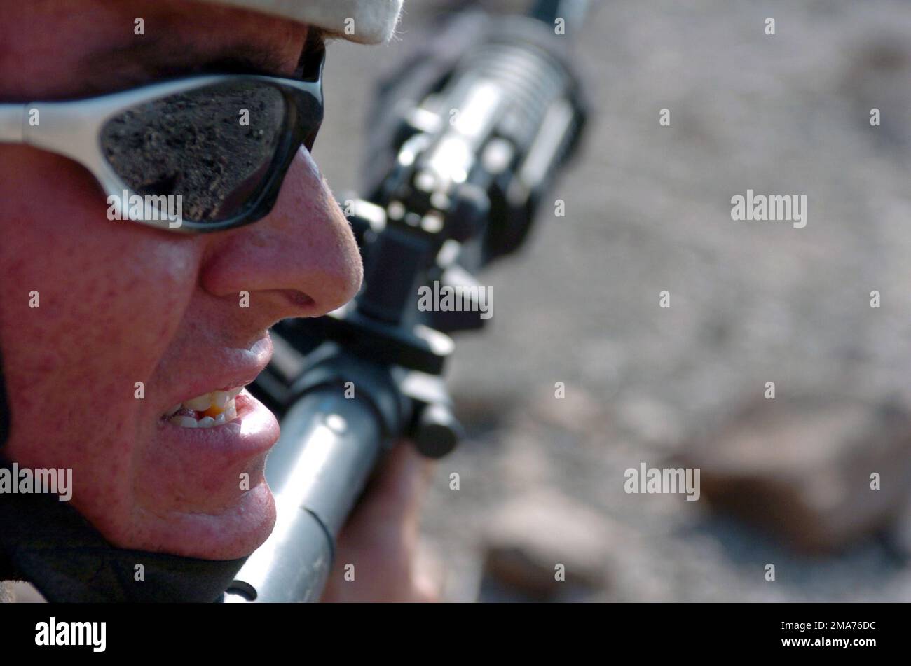 US Marine Corps (USMC) Lance Corporal (LCPL) Trevor Prather, assigned ...